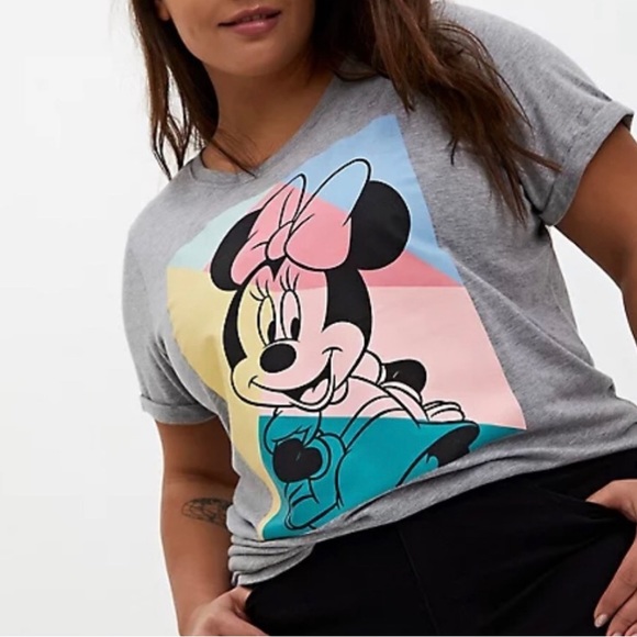 torrid | Tops | Last Chance Torrid Minnie Mouse Color Block Tee 2x Size ...